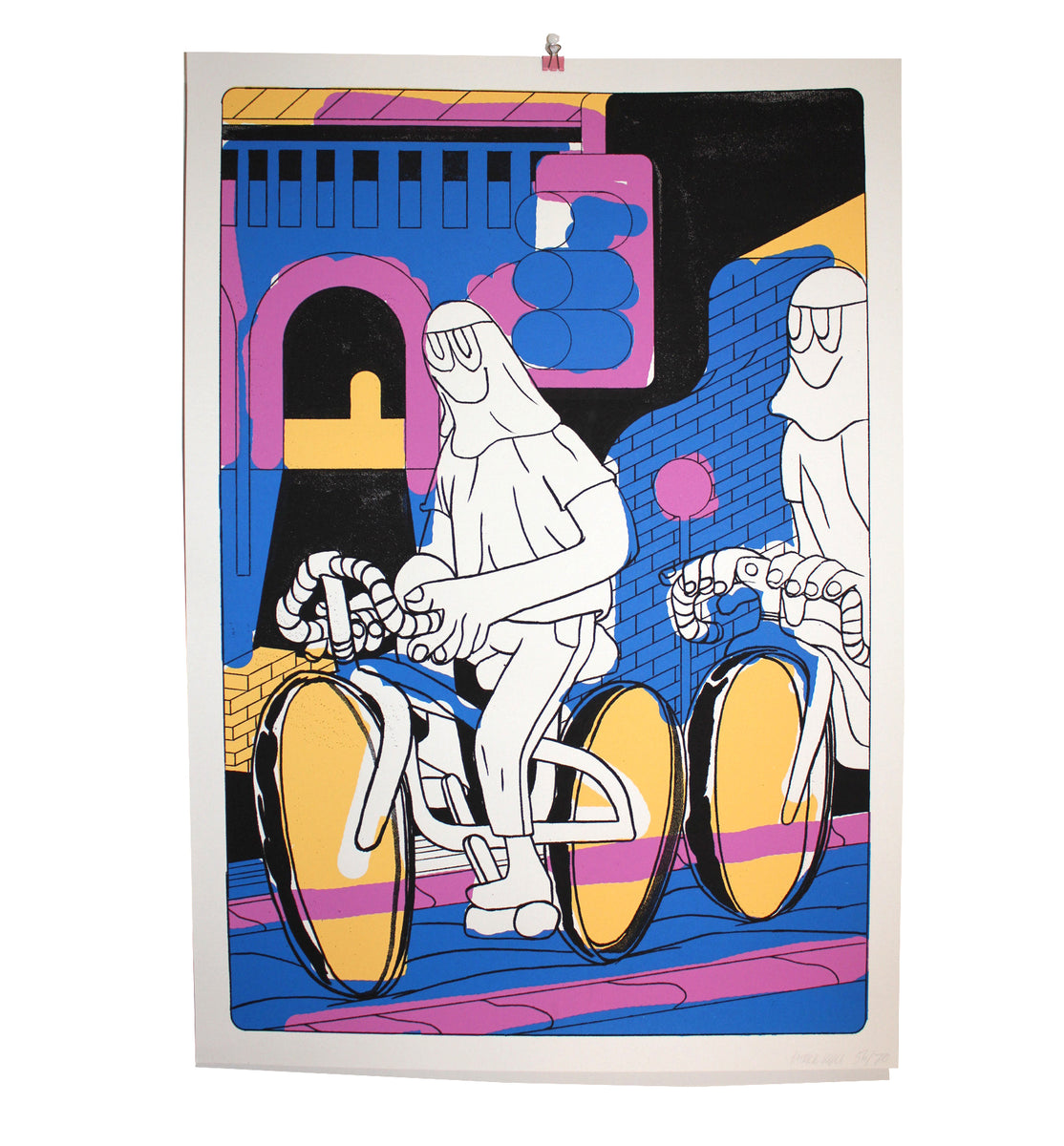 Patrick Kyle - “Bike Guys” 27.5" x 19" Screen Print – Heavy Manners Library