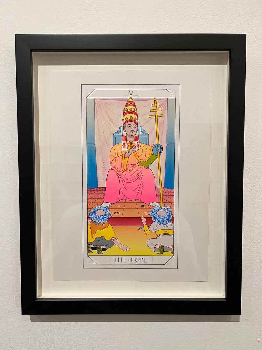 Jesse Moynihan - The Pope (5) Original Painting – Heavy Manners Library